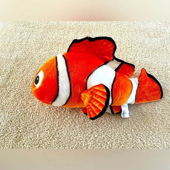 Disney | Toys | Disney Nemo Fish Orange And White Plush Toy | Poshmark